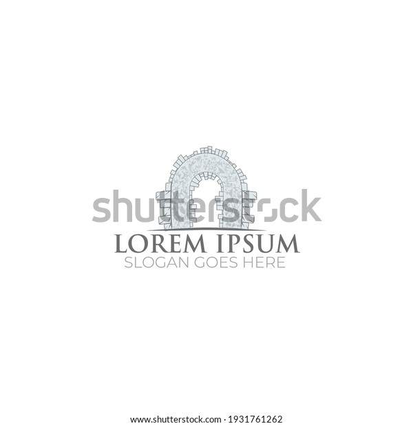 Stone Arch Logo Design Template Vector Stock Vector (Royalty Free ...