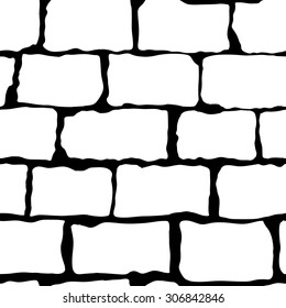 Stone Background Seamless Texture Black White Stock Vector (Royalty ...