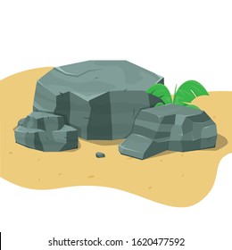 Stone Beach Game Art Stock Vector (Royalty Free) 1620477592 | Shutterstock