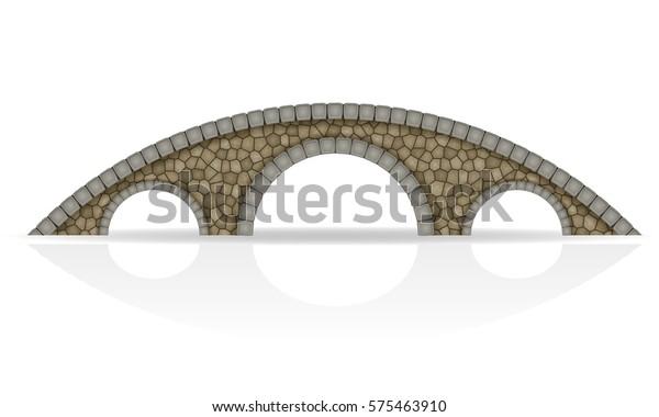 Stone Bridge Stock Vector Illustration Isolated Stock Vector (Royalty ...