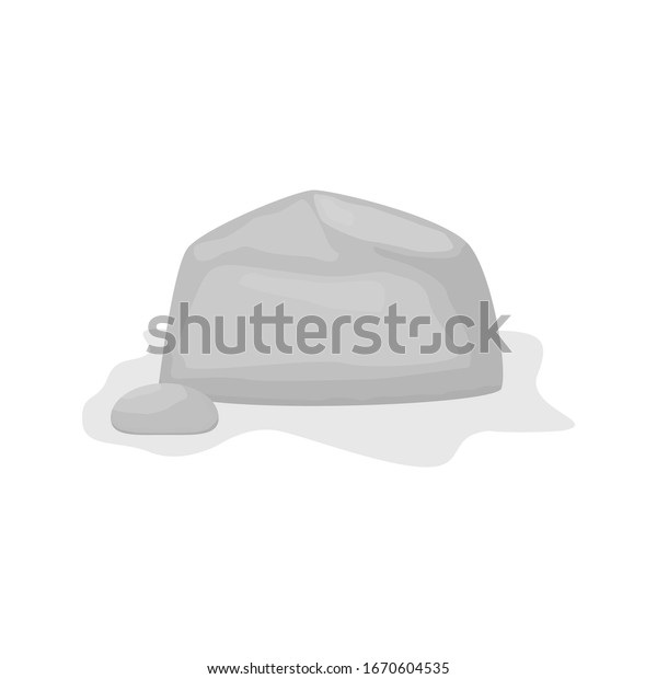 Stone Cartoon Isolated On White Background Stock Vector (Royalty Free ...