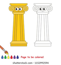 Stone Column Be Colored Coloring Book Stock Vector (Royalty Free ...