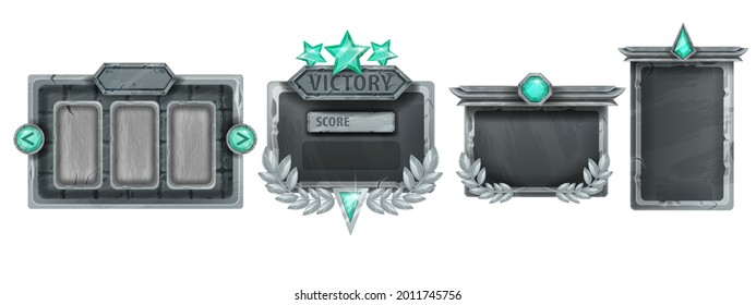 Stone Game Ui Frame Set Rpg 库存矢量图(免版税)2011745756 Shutterstock