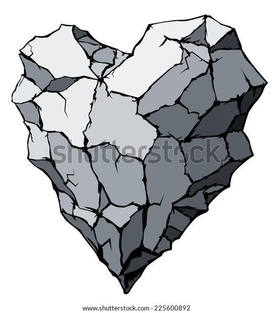 Stone Heart Shape Eps8 Cmyk Organized Stock Vector (Royalty Free ...