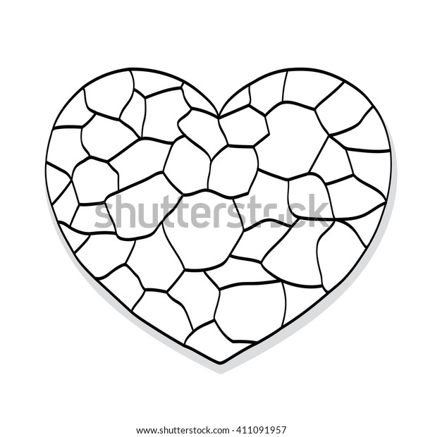Stone Heart Shapevector Illustration Stock Vector (Royalty Free ...