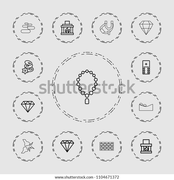Stone Icon Collection 13 Stone Outline Stock Vector (Royalty Free ...