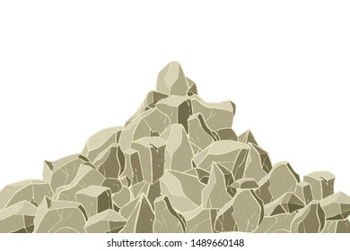 Stone Mountain Vector Illustration Rock Surface Stock Vector (Royalty ...