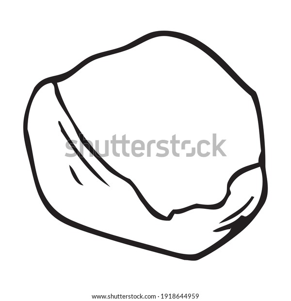 Stone Outline Vector Illustration Isolated On 库存矢量图（免版税）1918644959 ...