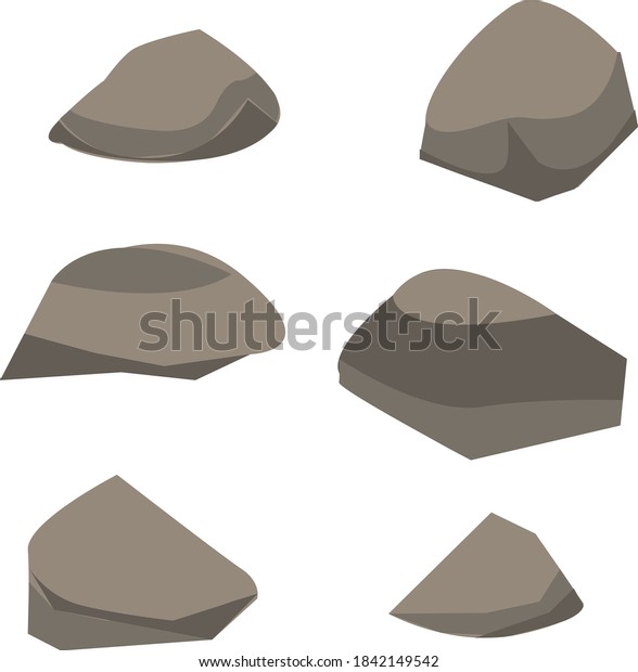 Stone Rock Garden Vector Nature Stock Vector (Royalty Free) 1842149542 ...