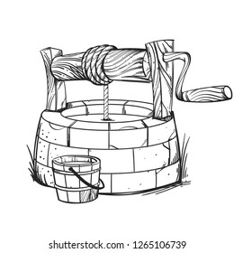 Stone Well Drawing