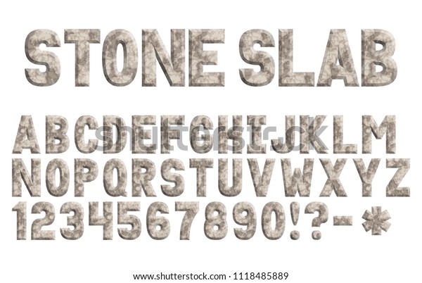 Stone Slab Alphabet Stock Vector (Royalty Free) 1118485889 | Shutterstock