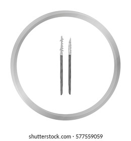Stone Spears Icon Outline Style Isolated Stock Vector (Royalty Free ...