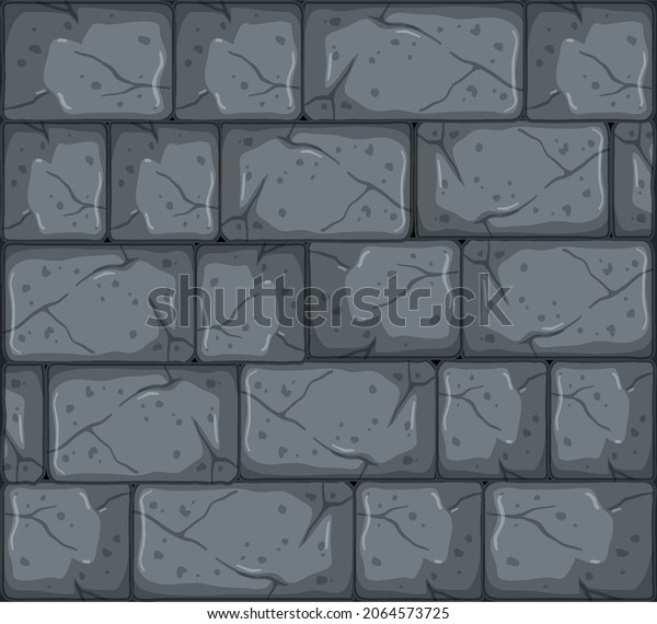 Stone Tiles Texture Cartoon Style Illustration Stock Vector (Royalty ...