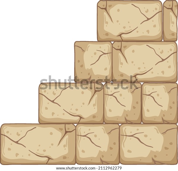 Stone Tiles Texture Cartoon Style Illustration Stock Vector (Royalty ...