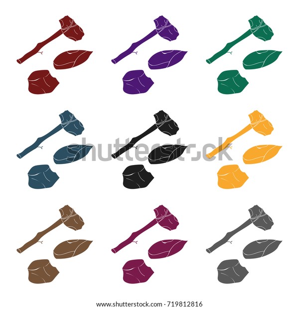 Stone Tools Icon Black Style Isolated Stock Vector (Royalty Free) 719812816