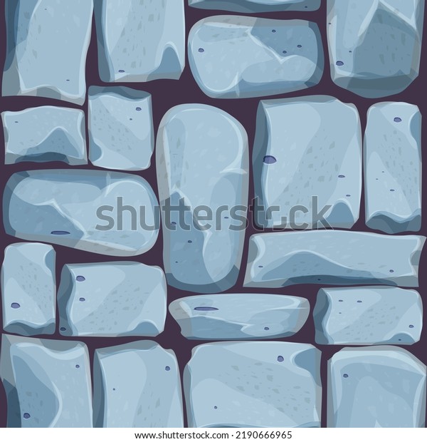 Stone Wall Bricks Rock Game Background Stock Vector (Royalty Free ...