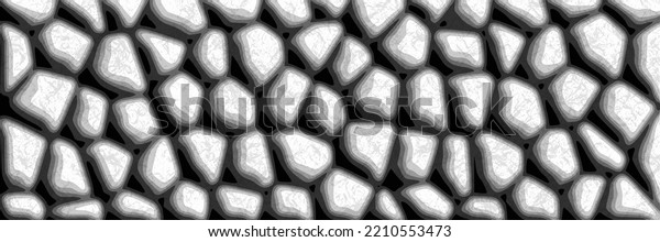 Stone Wall Vector Banner Shades Gray Stock Vector (Royalty Free ...