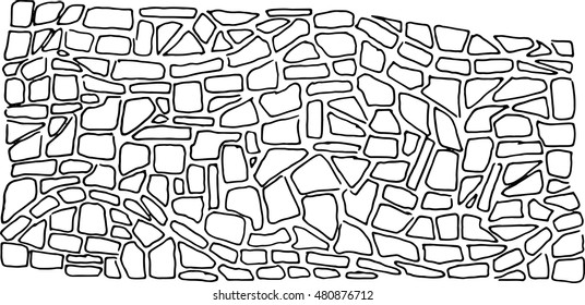 Stone Wall Vector Illustration Stone Wall: vetor stock (livre de ...