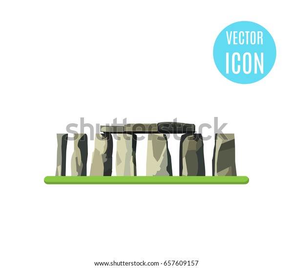 Stonehenge Icon Isolated On White Background Stock Vector (Royalty Free ...