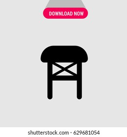 Stool Vector Icon Symbol Chair Simple Stock Vector (Royalty Free ...