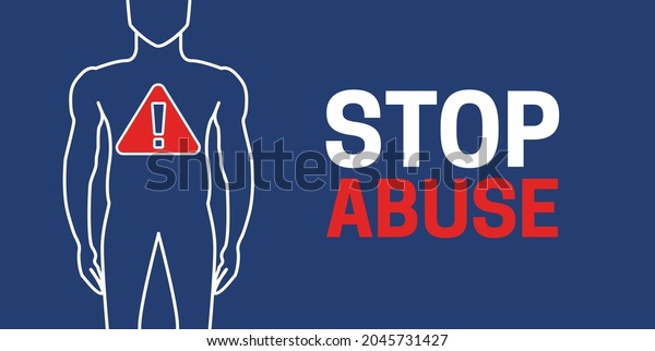 Stop Abuse Background Illustration Man Stock Vector (Royalty Free ...