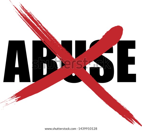 Stop Abuse Sign Child Protection Prevention Stock Vector (Royalty Free ...