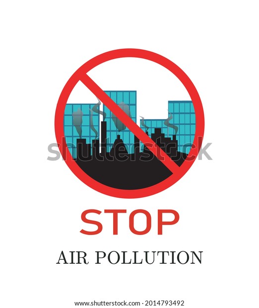 Stop Air Pollution Poster Vector Design Stock Vector (Royalty Free ...