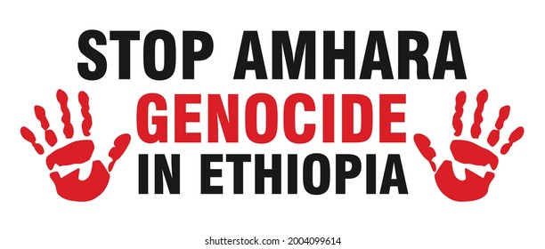 Stop Amhara Genocide Ethiopia Vector Banner 库存矢量图（免版税）2004099614 ...