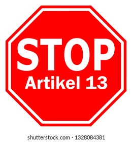 Stop Article 13 Logo Design Stock Vector (Royalty Free) 1328084375 ...