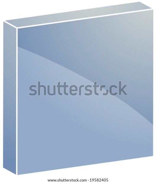 Stop Audio Icon Illustration 3d Square Stock Vector (Royalty Free) 19582405