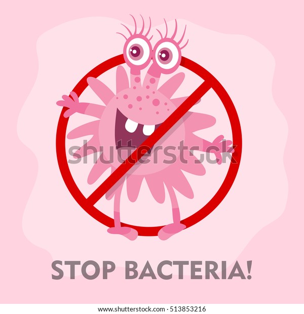 Stop Bacteria Cartoon Vector Illustration No: Vector có sẵn (miễn phí ...
