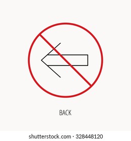 Stop Ban Sign Back Arrow Icon: เวกเตอร์สต็อก (ปลอดค่าลิขสิทธิ์ ...