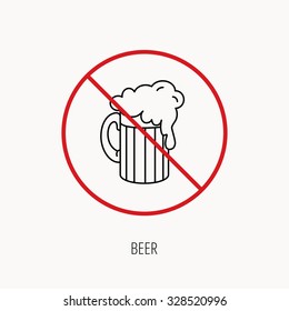 Stop Ban Sign Beer Icon Glass Stock Vector (Royalty Free) 328520996 ...