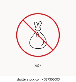 Stop Ban Sign Burlap Sack Icon Stock Vector (Royalty Free) 327305003 ...