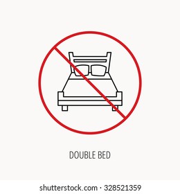 Stop Ban Sign Double Bed Icon Stock Vector (Royalty Free) 328521359 ...