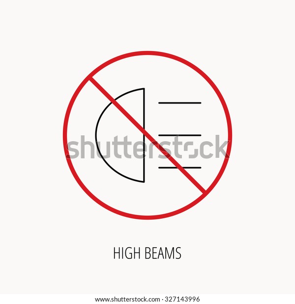 Stop Ban Sign High Beams Icon: เวกเตอร์สต็อก (ปลอดค่าลิขสิทธิ์ ...