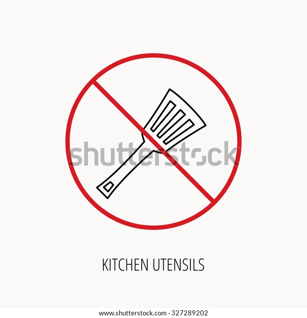 Stop Ban Sign Kitchen Utensil Icon Stock Vector (Royalty Free ...