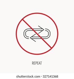 Stop Ban Sign Repeat Icon Full Stock Vector (Royalty Free) 327141368 ...