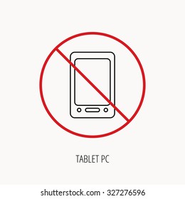 Outline Forbidden Smartphone Icongradient Illustration Isolated Stock ...