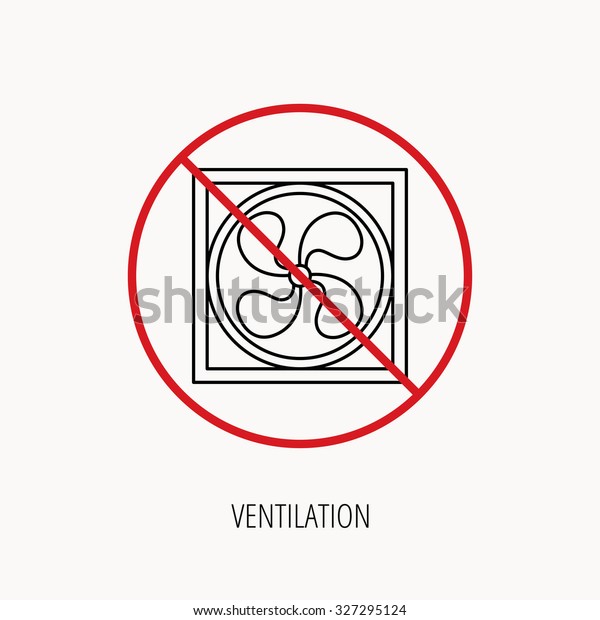 Stop Ban Sign Ventilation Icon Fan Stock Vector (Royalty Free ...
