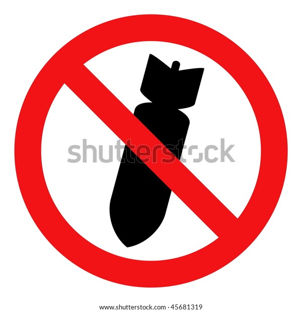 Stop Bombing Sign Stock Vector (Royalty Free) 45681319