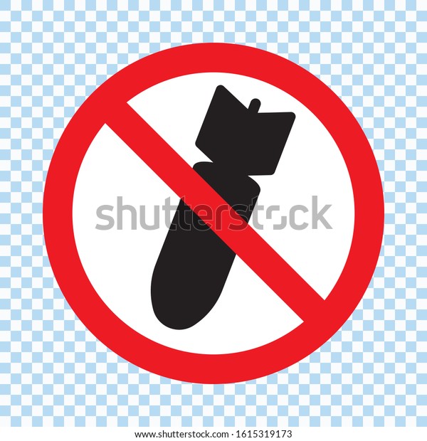 Stop Bombing Sign No War Sign Stock Vector (Royalty Free) 1615319173 ...