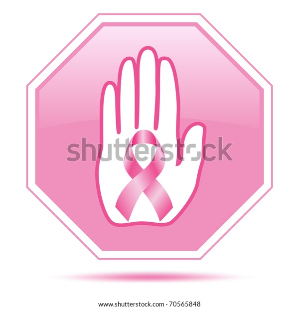 Stop Breast Cancer Sign Vector Stock Vector (Royalty Free) 70565848 ...