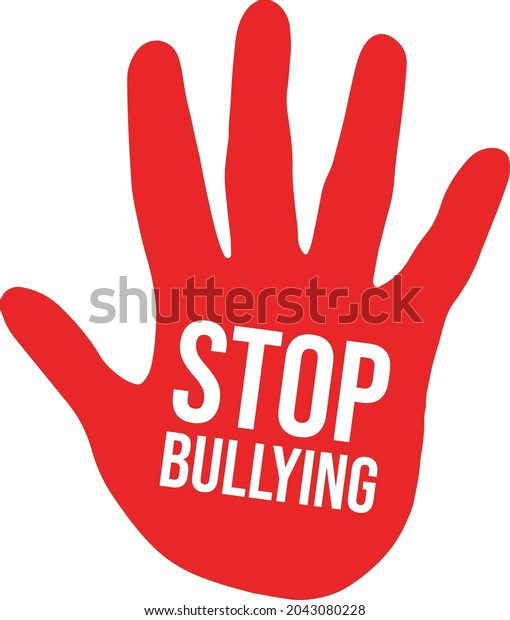 Stop Bullying Hands Icon Vector Illustration: เวกเตอร์สต็อก (ปลอดค่า ...