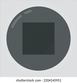 Stop Button Audio Music Black Stock Vector (Royalty Free) 2204145951 ...
