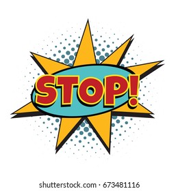 Stop Comic Word Pop Art Retro 스톡 벡터(로열티 프리) 673481116 | Shutterstock