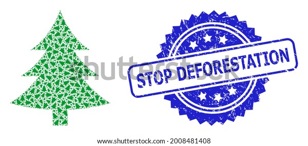 Stop Deforestation Textured Stamp Seal Vector Stock Vector (Royalty ...