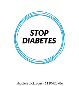 Stop Diabetes Label Stock Vector (Royalty Free) 1110425786 | Shutterstock