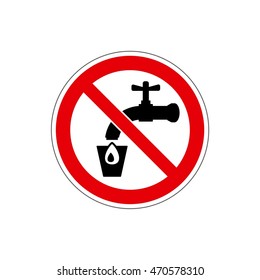 Stop Do Not Drink Water Vector Stock Vector (Royalty Free) 470578310 ...