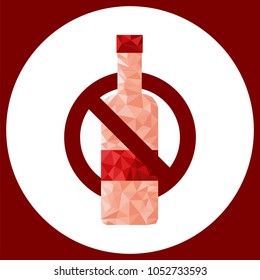 Stop Drinking Alcohol Sign No Alcohol Stock Vector (Royalty Free ...